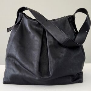 COS | Bags | Cos Oversized Pleated Shoulder Bag Leather Hobo | Poshmark